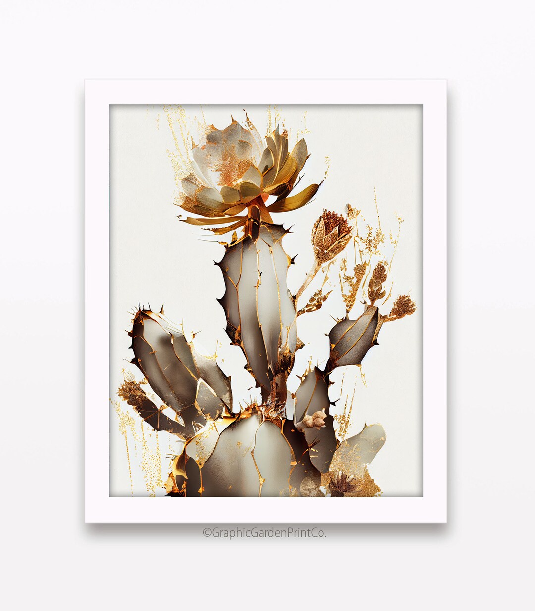 Cactus Wall Art, Vertical Botanical Printable, Contemporary Greenery ...