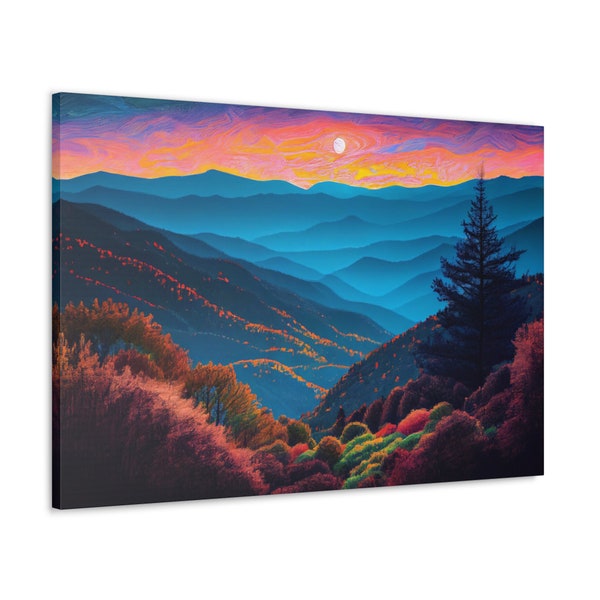 Blue Ridge Mountains Canvas - Etsy