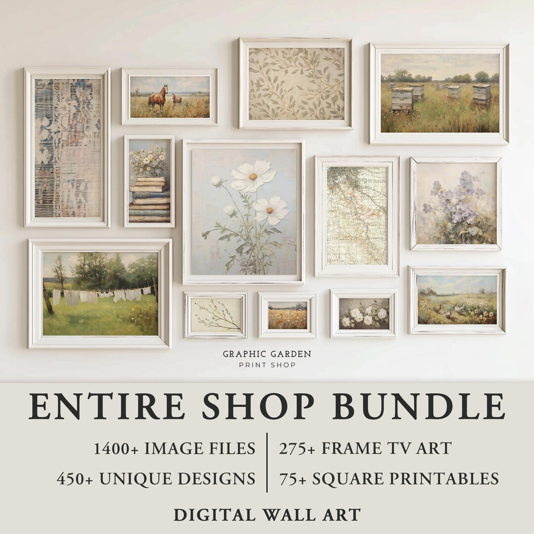 ENTIRE STORE Mega Bundle, Gallery Wall Art Set, Vintage Eclectic ...