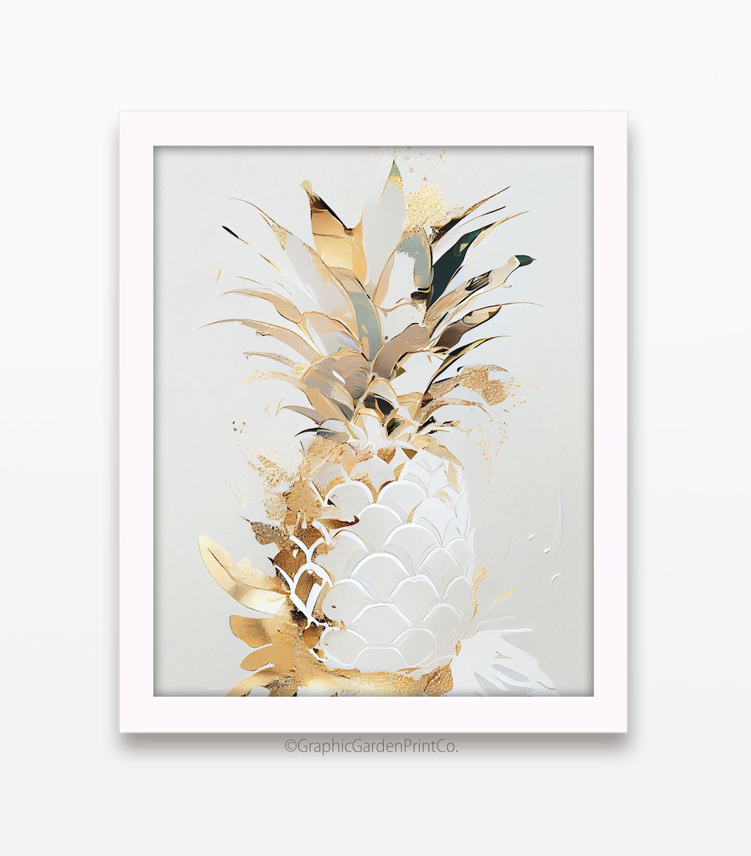 Pineapple Wall Art, Vertical Botanical Printable, Contemporary Fruit ...