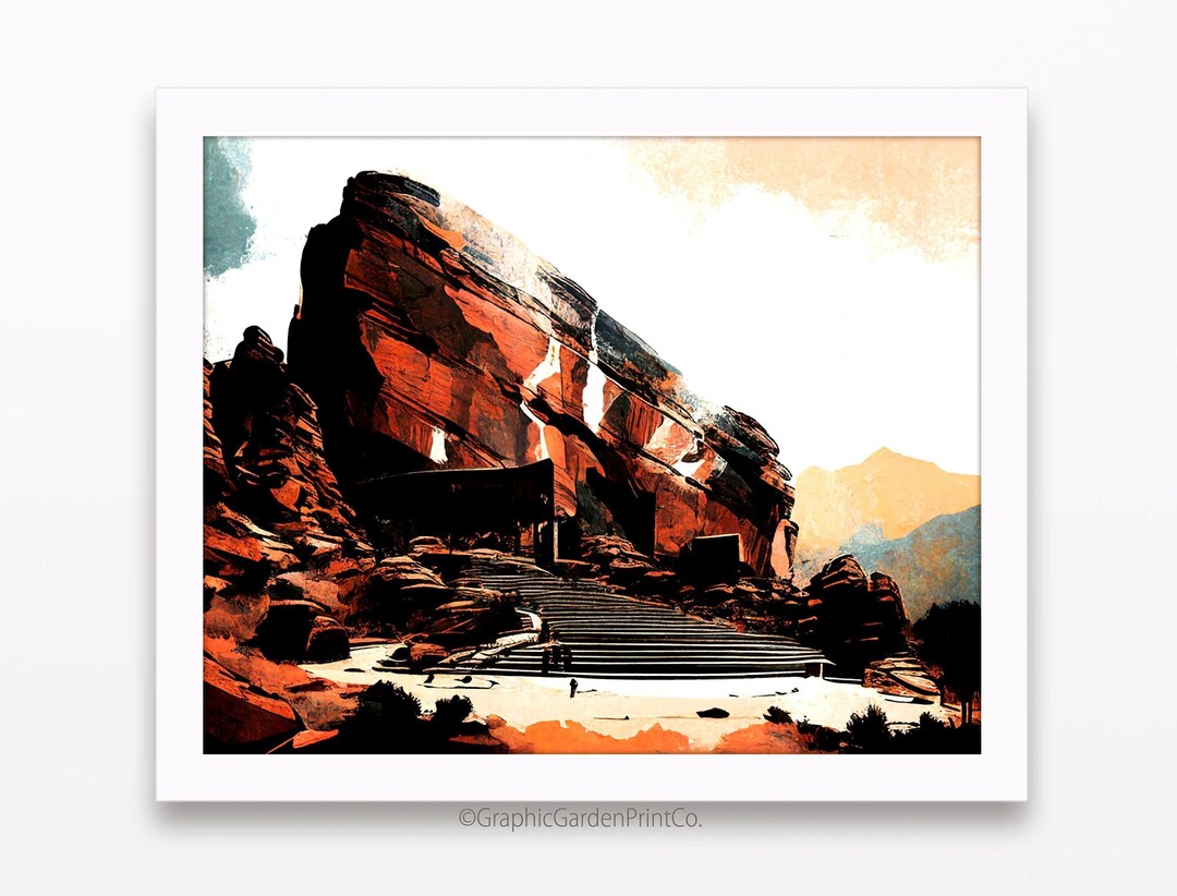 Red Rocks Park & Amphitheatre Wall Art, Morrison Colorado Horizontal ...