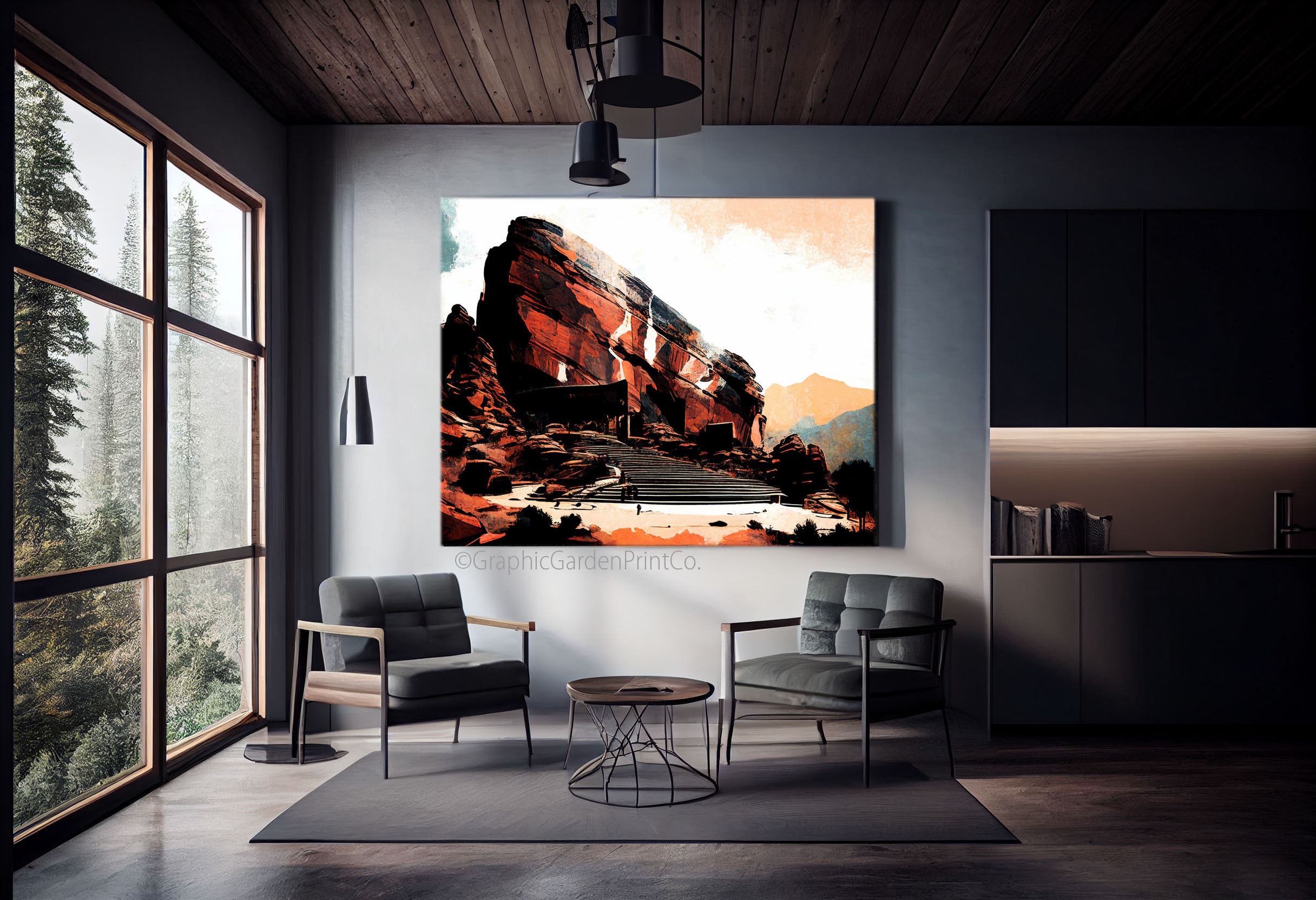 Red Rocks Park & Amphitheatre Wall Art, Morrison Colorado Horizontal ...