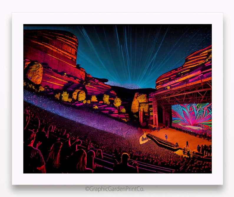 Red Rocks Park & Amphitheatre Wall Art, Morrison Colorado Horizontal ...