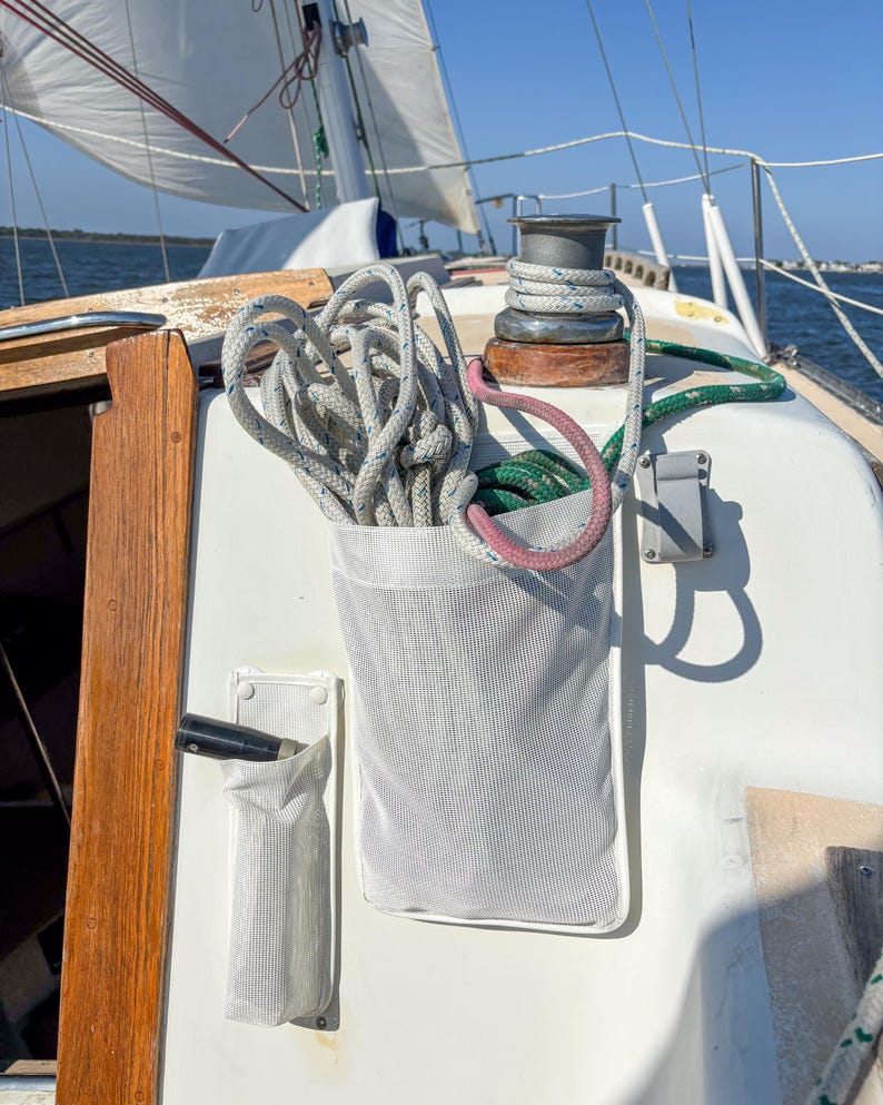 Halyard Bag Single Pocket Marine Mesh Gear Storage - Etsy