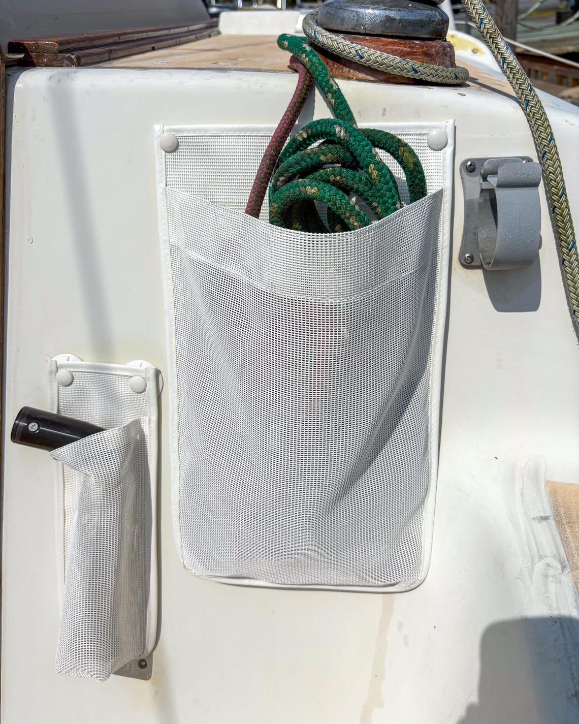 Halyard Bag Single Pocket Marine Mesh Gear Storage - Etsy