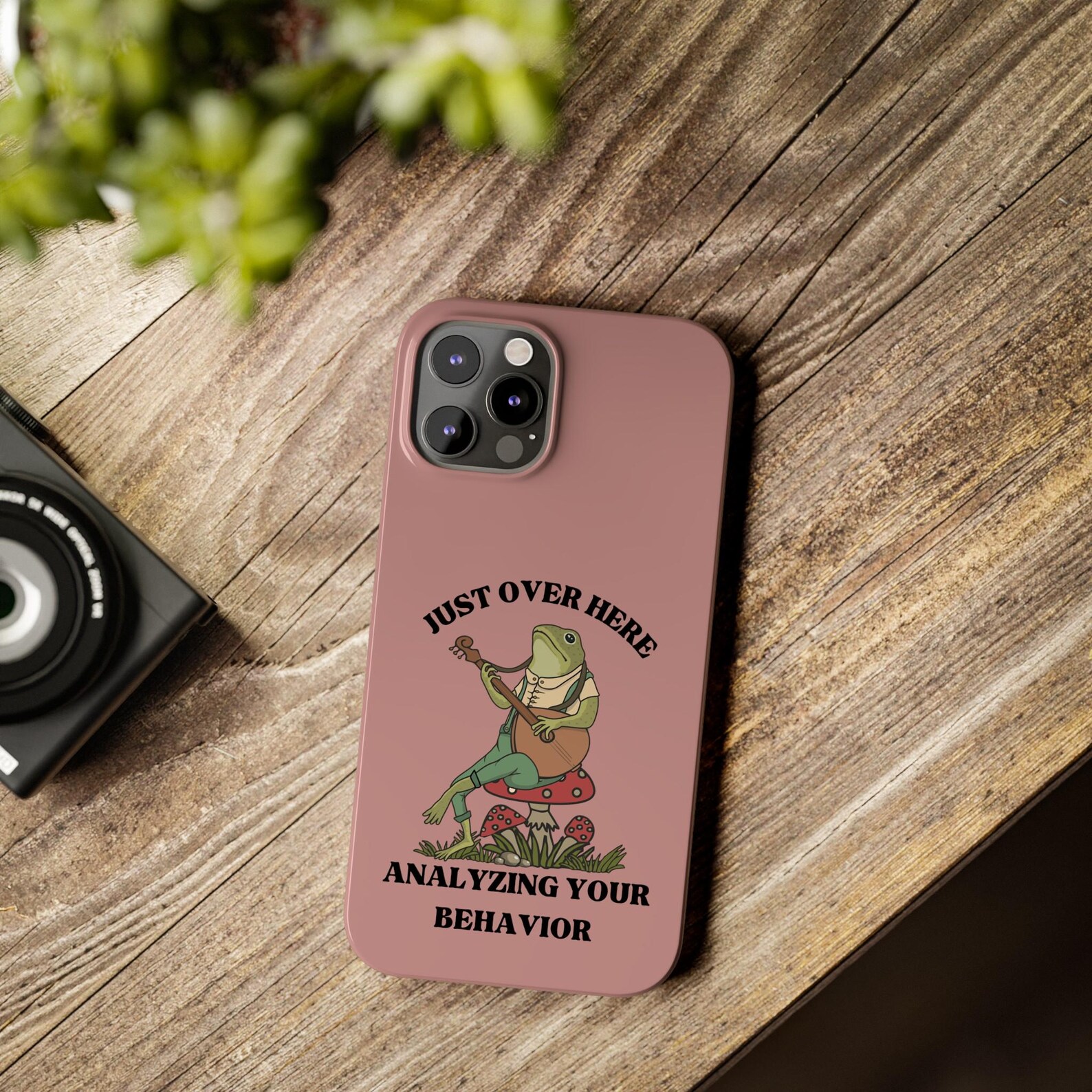 Analyzing Your Behavior Dusty Rose Frog Slim Phone Cases - Etsy