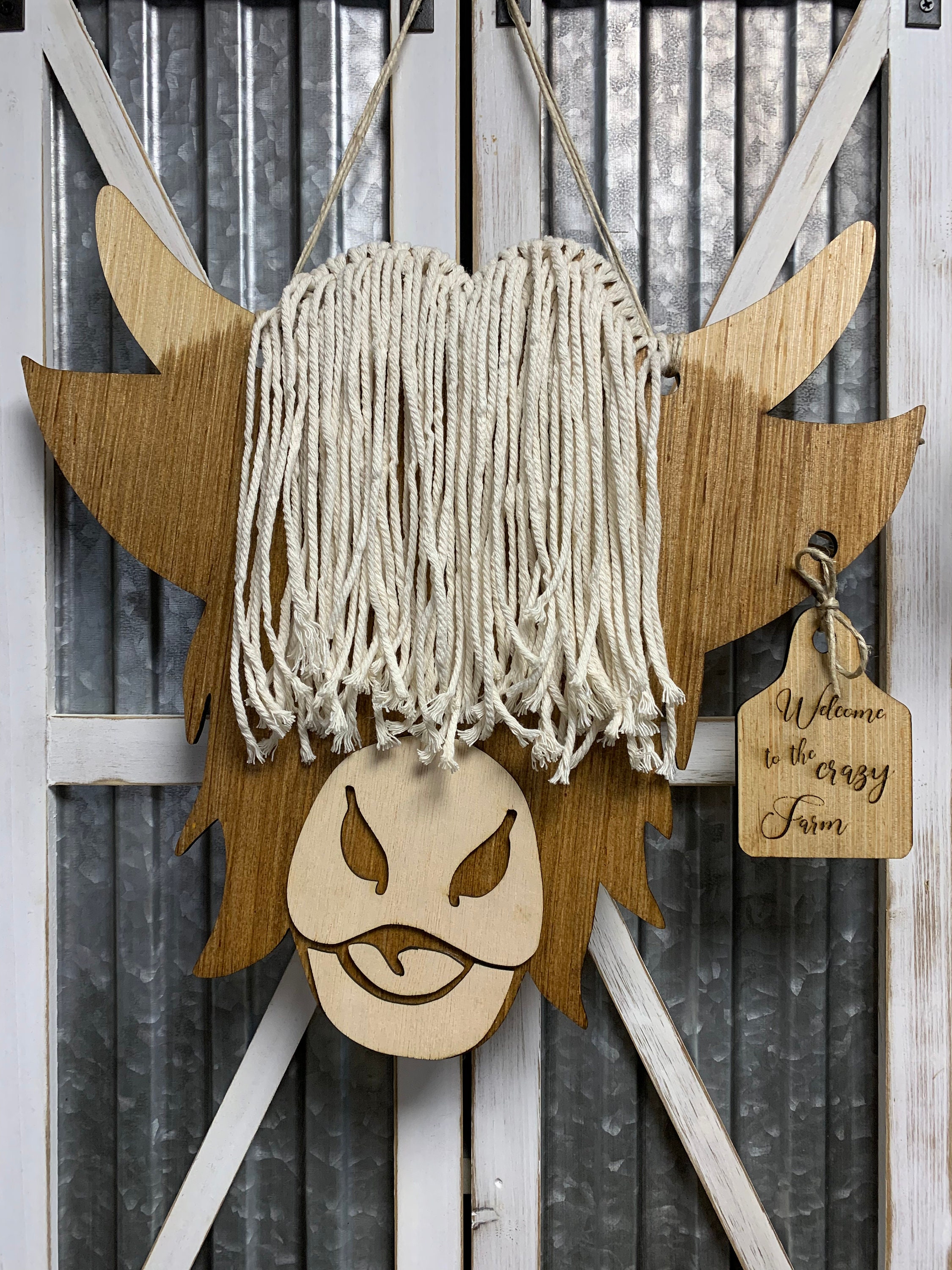 Highland Cow Door Greeter/hanger - Etsy
