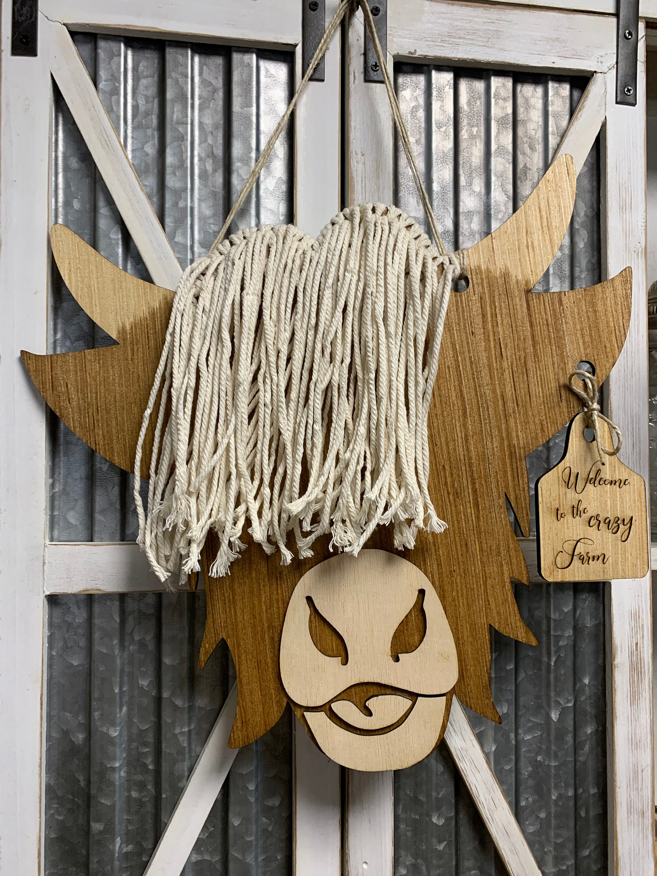 Highland Cow Door Greeter/hanger - Etsy