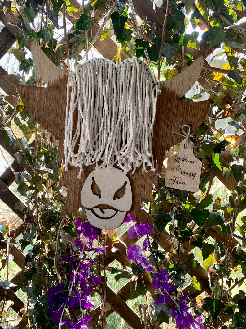 Highland Cow Door Greeter/hanger - Etsy