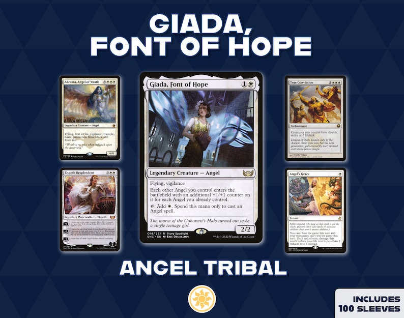 Giada, Font of Hope Custom Commander Angel Tribal Deck. 100 Card Deck ...