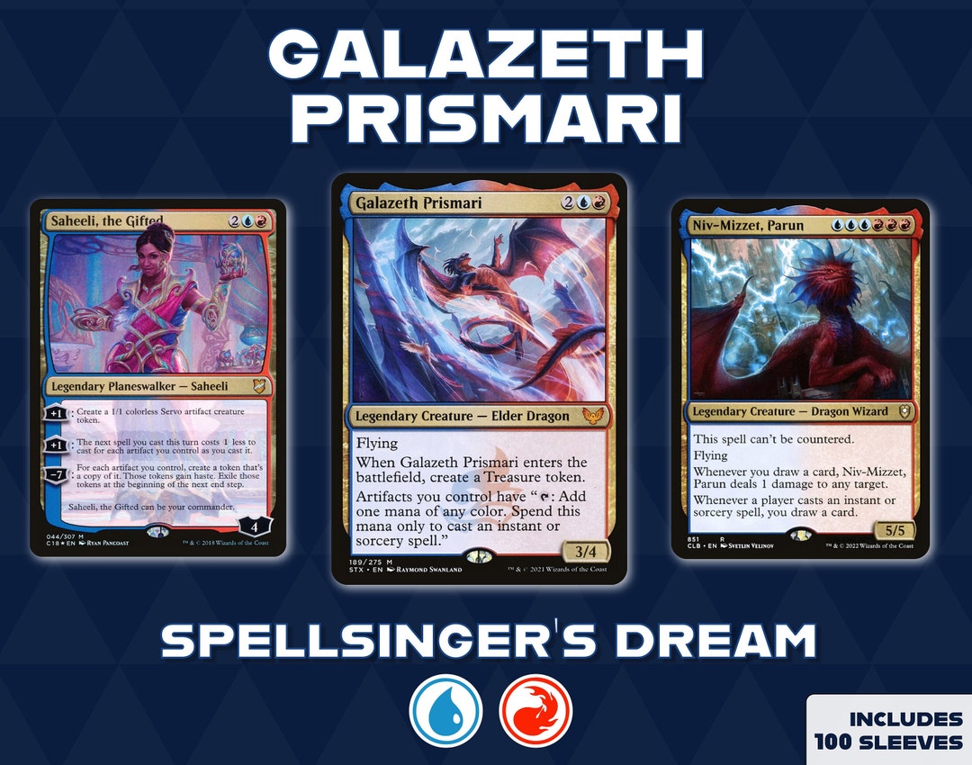 Custom Spellslinger Deck. Three Commander Options! Galazeth Prismari ...