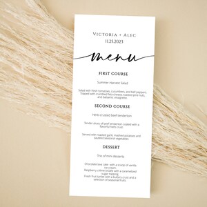 Menu Card Template, Rustic Dinner Menu, Fully Editable Template ...
