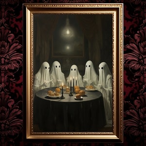 Ghosts Having Dinner, Gothic Halloween Digital Print (digital Download ...