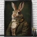 Victorian Rabbit Portrait Print | Living Room Decor | Vintageartrealm ...