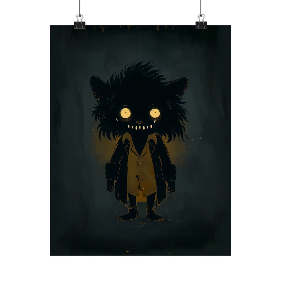 Cute Werewolf | Matte Vertical Poster | Halloween Wall Art | Dark ...