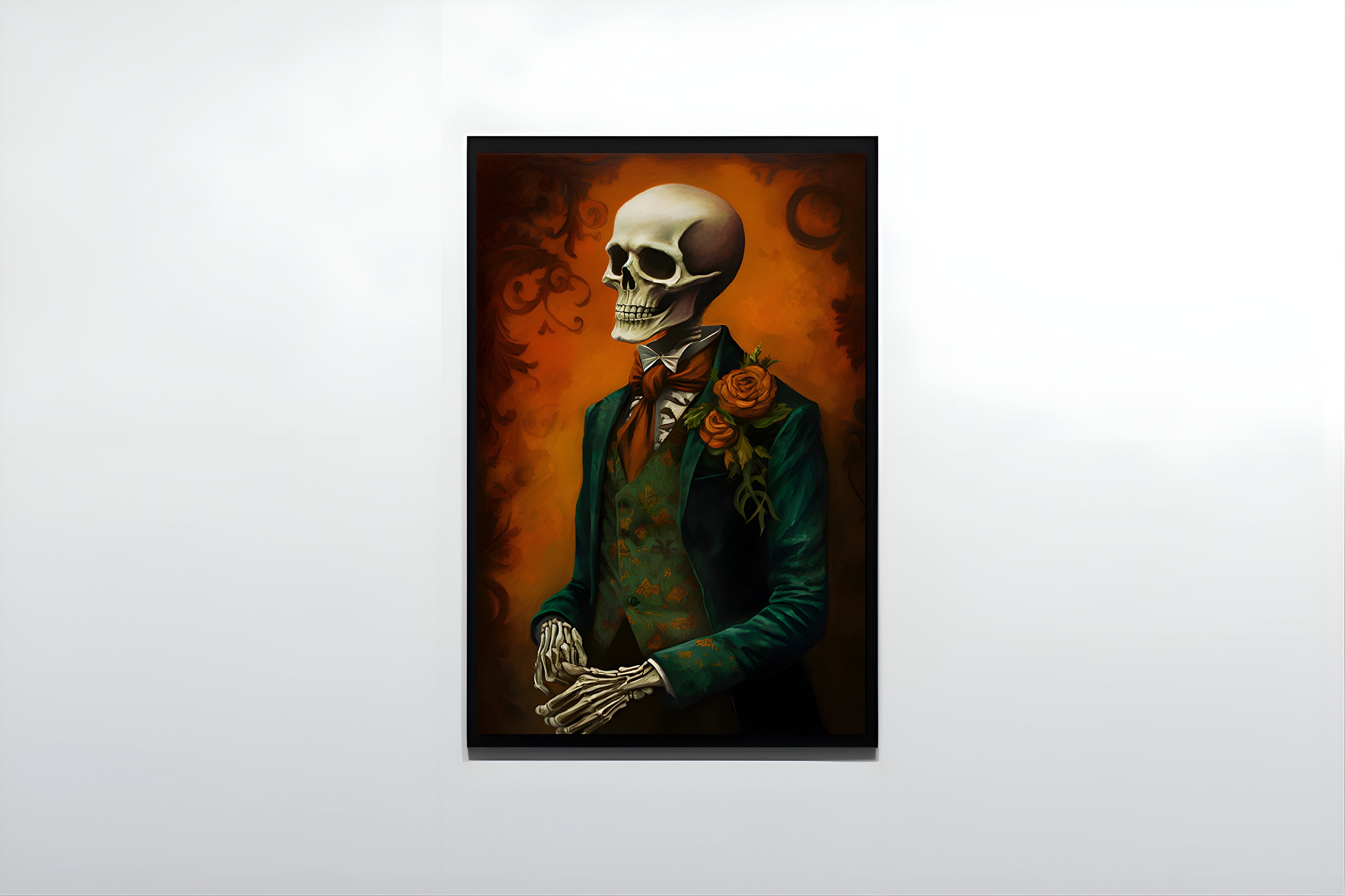 Gothic Skeleton Portrait Digital Print Victorian Dark - Etsy
