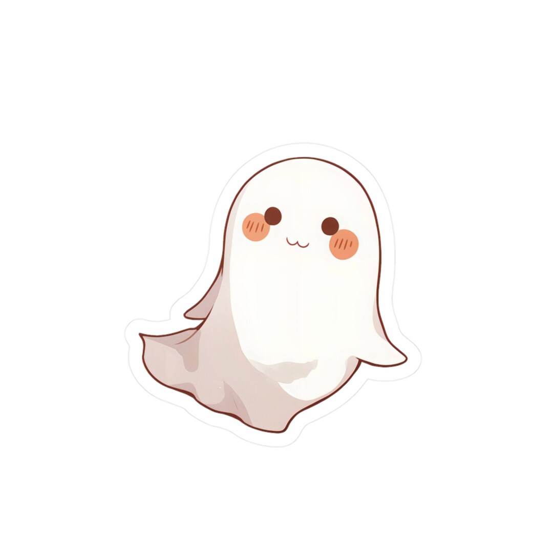 Cute Ghost Vinyl Sticker | Halloween Kiss-cut Decal - Etsy