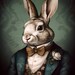 Victorian Rabbit Print | Living Room Decor | Vintageartrealm ...