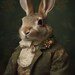 Victorian Rabbit Portrait Print | Living Room Decor | Vintageartrealm ...