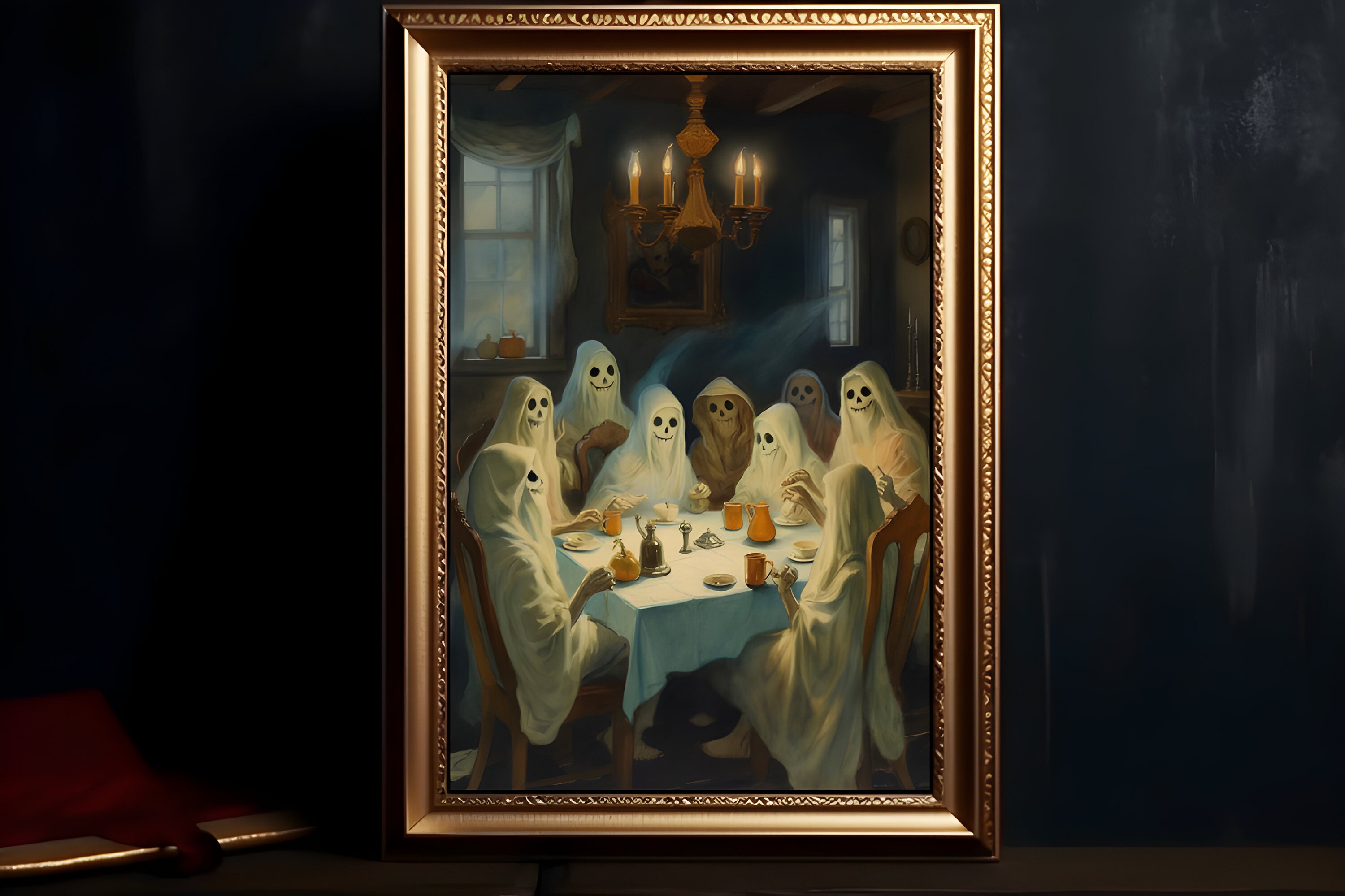 Ghosts Having Dinner Halloween Digital Print Spirts in the - Etsy