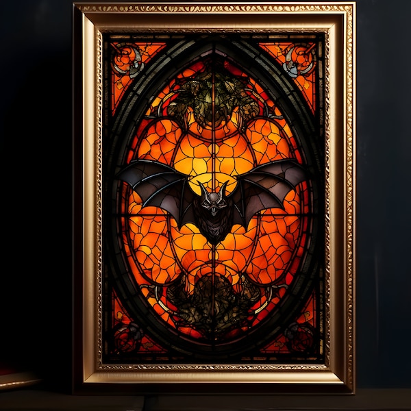 Bat Stained Glass - Etsy