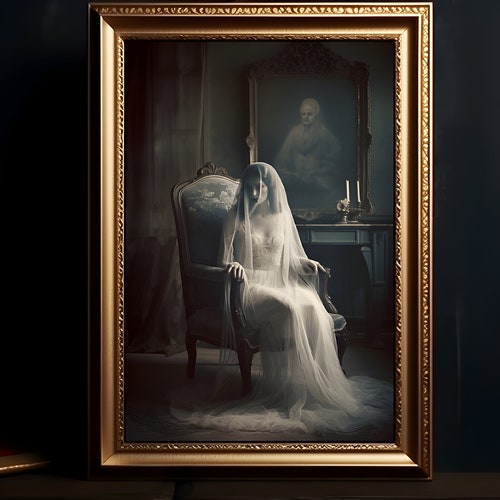 Ghost Lady Portrait Gothic Victorian Digital Print Dark - Etsy