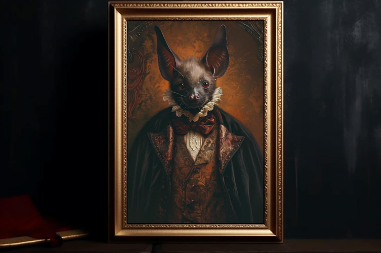 Gothic Bat Portrait, Halloween Digital Print, Gothic Fantasy, Dark ...