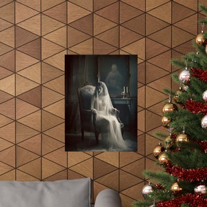 Ghost Lady Portrait Poster, Halloween Matte Poster, Ghost Bride, Dark ...