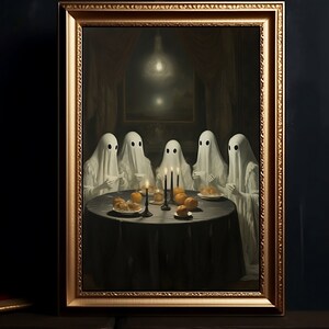 Ghosts Having Dinner, Gothic Halloween Digital Print (digital Download ...