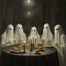 Ghosts Having Dinner, Halloween Feast, Gothic Victorian Digital Print ...