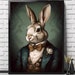 Victorian Rabbit Print Living Room Decor Vintageartrealm Downloadable ...