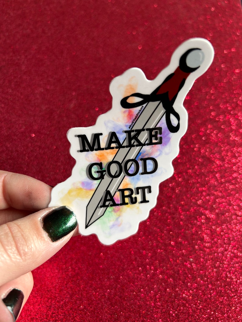 Make Good Art by Neil Gaiman Sticker, Vinyl Laptop, Water Bottle ...