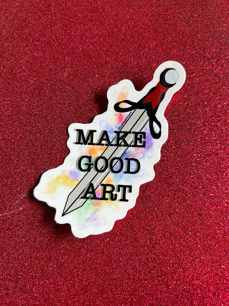 Make Good Art by Neil Gaiman Sticker, Vinyl Laptop, Water Bottle ...