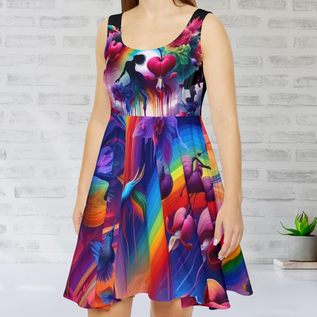 Pride 2025 Women's Skater Dress | LGBTQ | Lesbian Apparel | Queer ...
