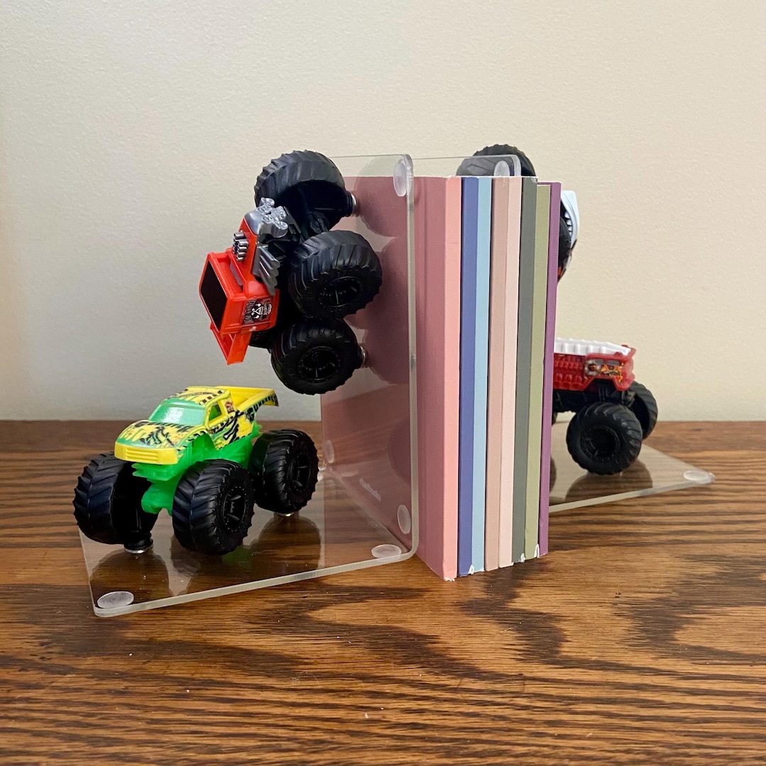 Custom Monster Truck Small Book Ends, Bookshelf, Bookstore, Bookends ...