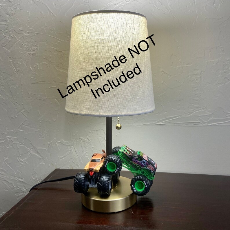 Monster Mutt and Grave Digger, Custom Lamp, Monster Truck Lamp - Etsy