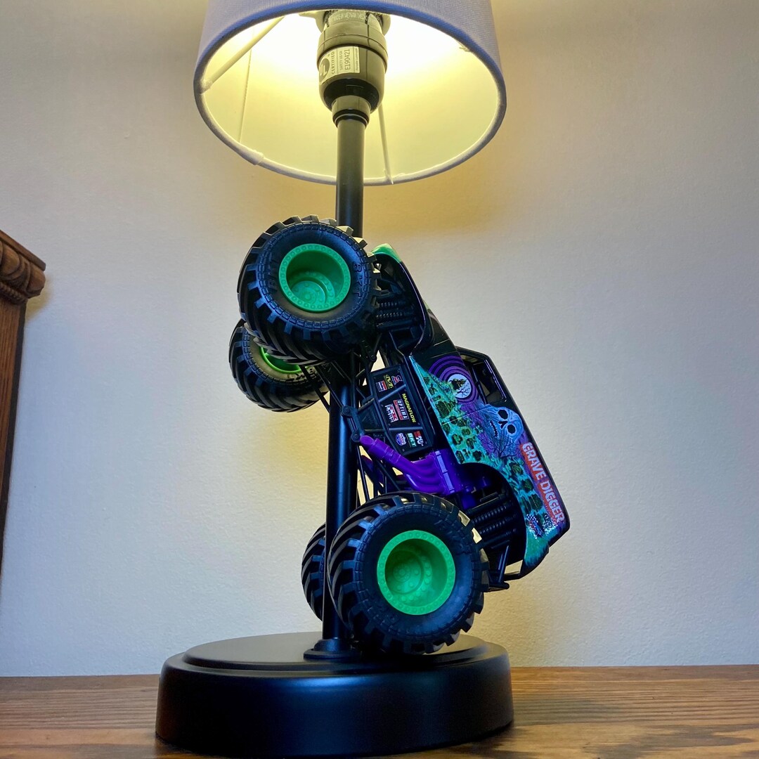 Grave Digger, Custom Monster Truck Lamp - Etsy