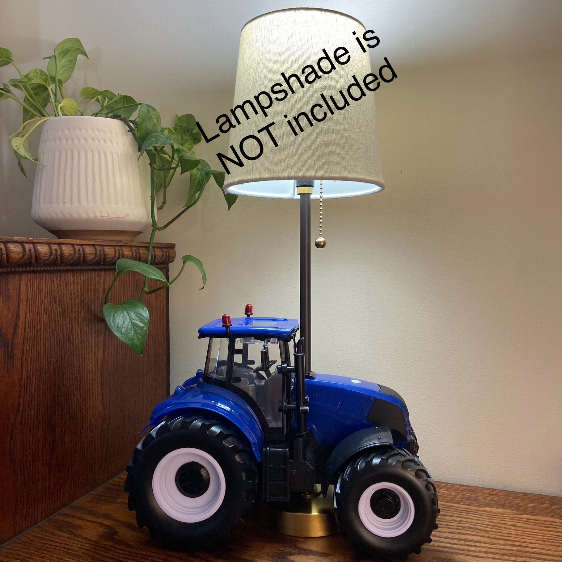 Custom Blue Tractor, Loader Lamp, Bedroom Lighting Fixtures, Bedside ...