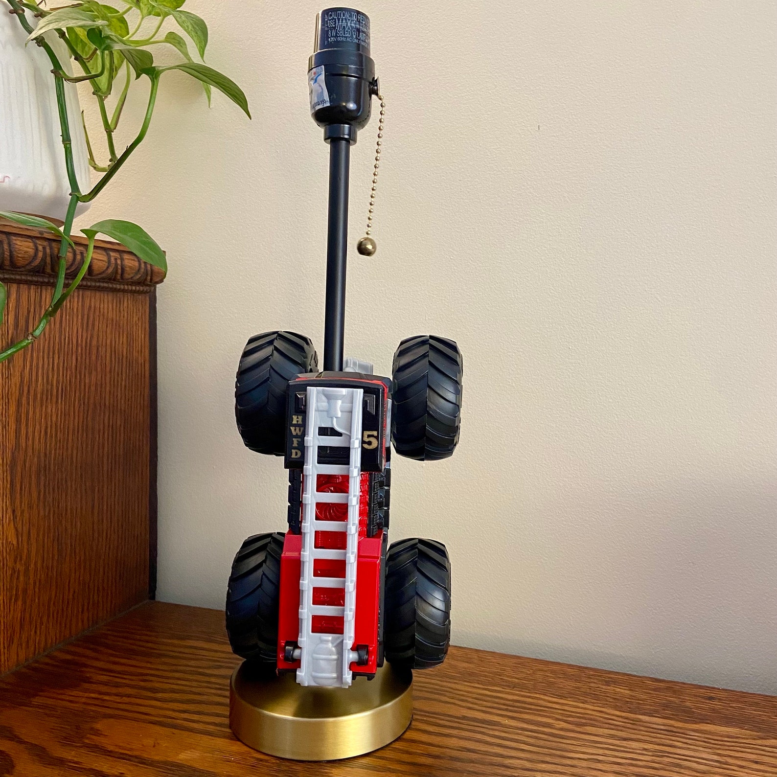5 Alarm Firetruck, Monster Truck Lamp - Etsy