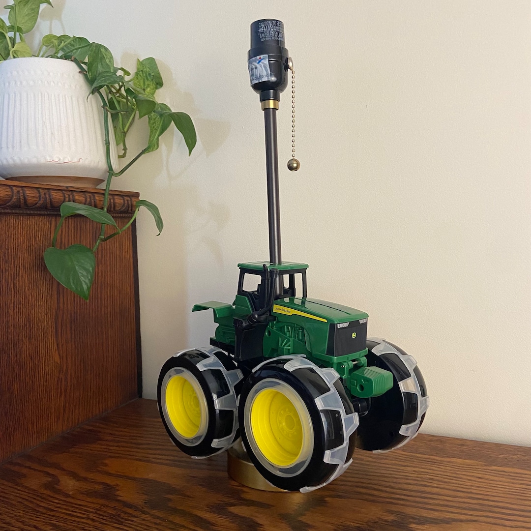 Custom Green Tractor, Loader Lamp, Bedroom Lighting Fixtures, Bedside ...