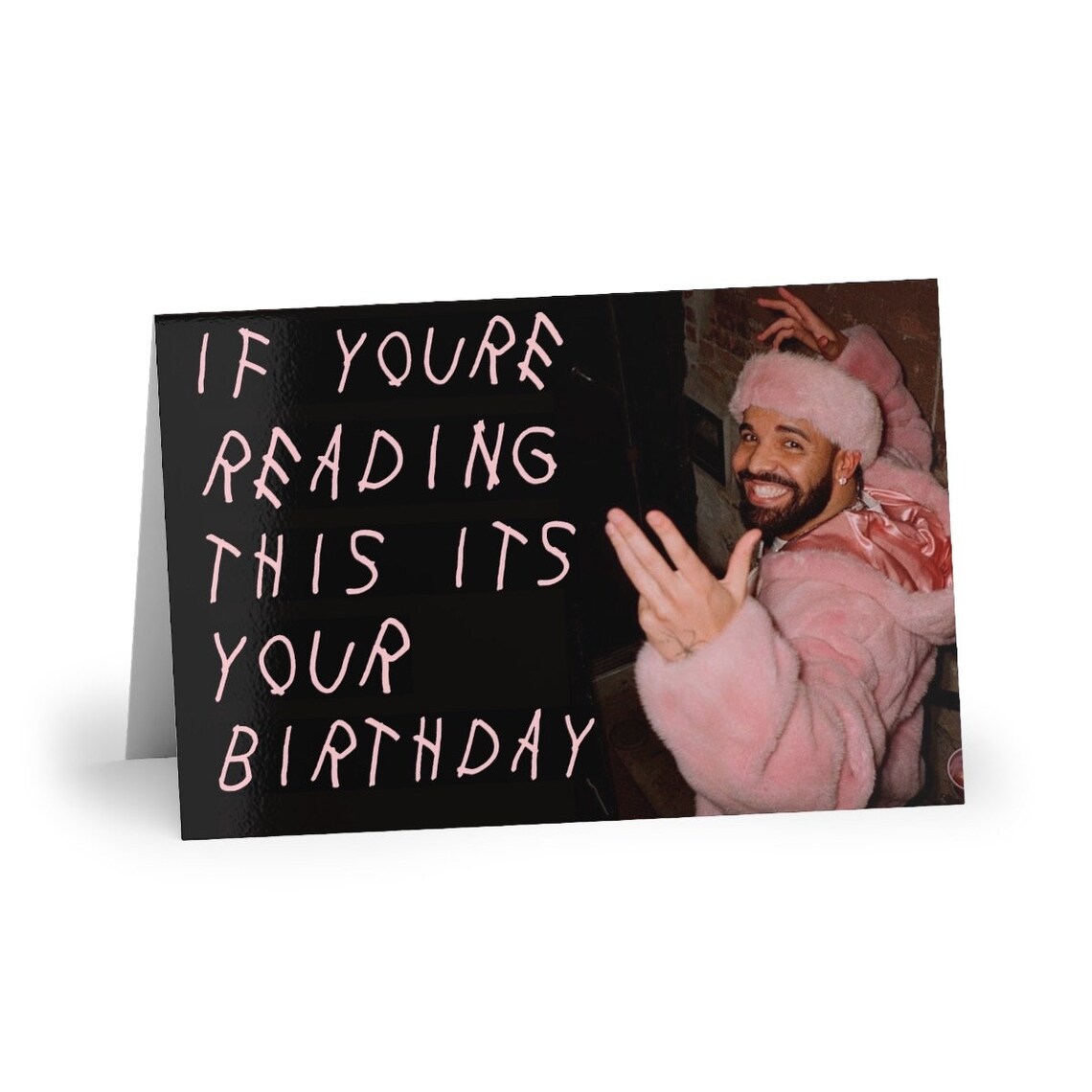 Drake Glossy Birthday Card Y2K Card Birthday Wall Art - Etsy