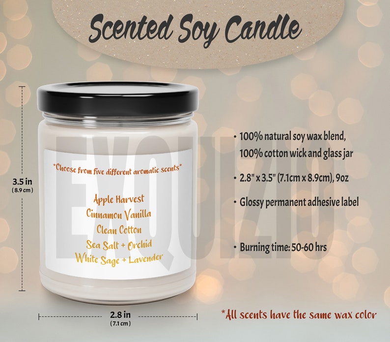 Candle Mockup Candle Size Chart Mock up Jar Candle Size Guide Black Lid ...
