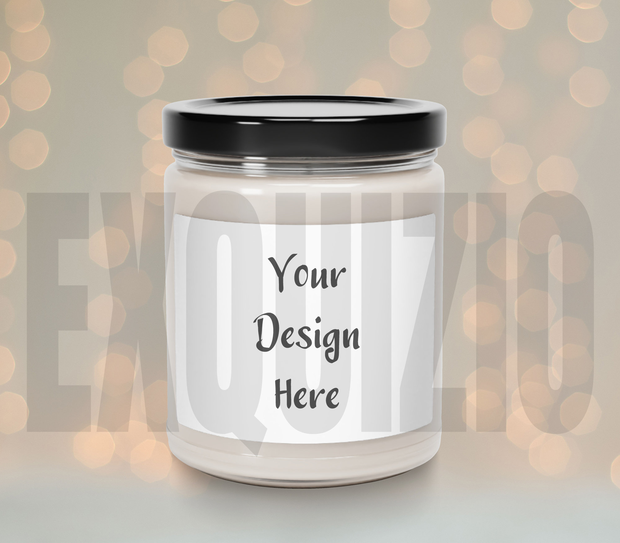 Candle Mockup Candle Size Chart Mock up Jar Candle Size Guide Black Lid Candle Mockup Candle ...