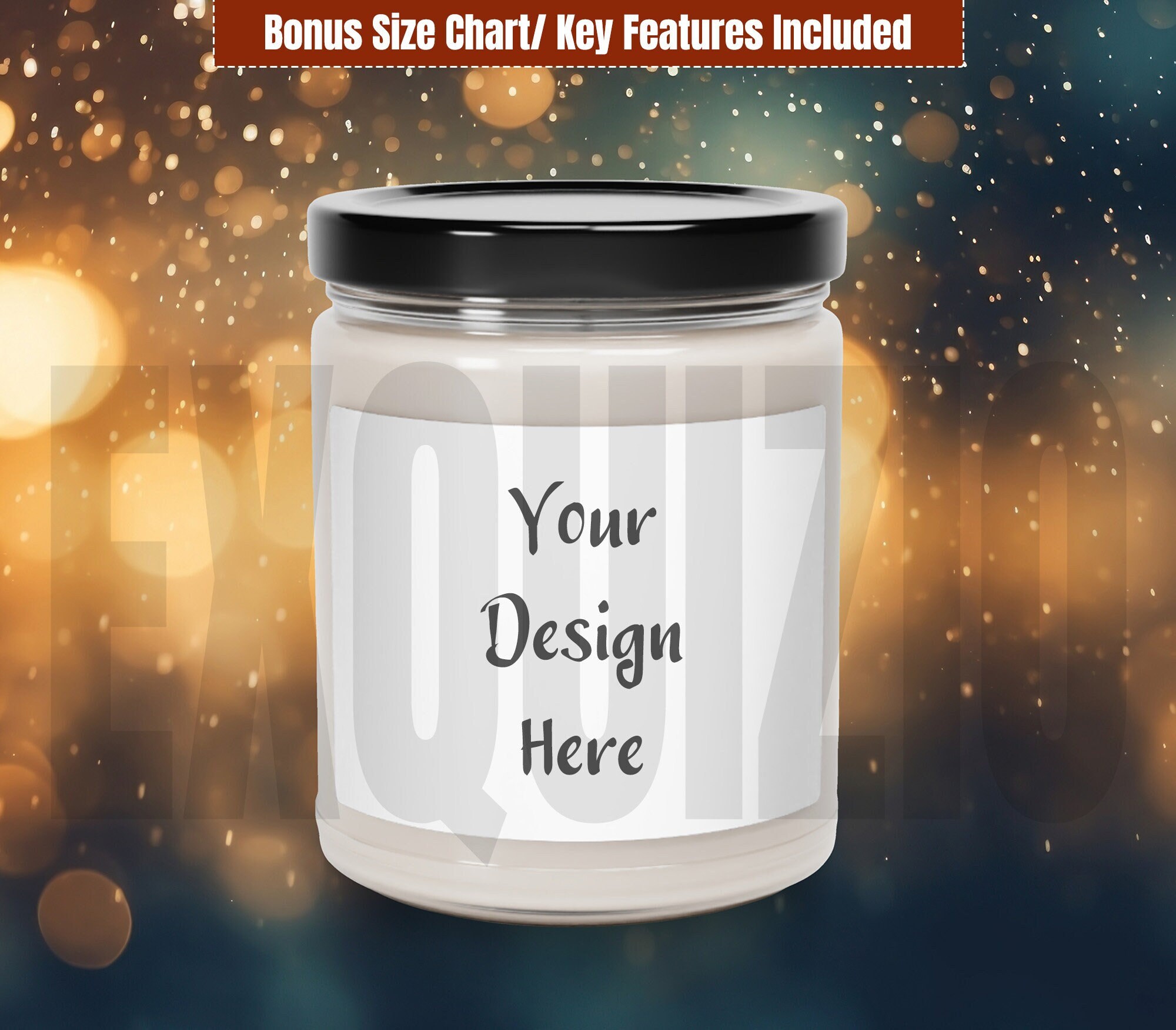 Candle Mockup Candle Size Chart Mock up Jar Candle Size Guide - Etsy