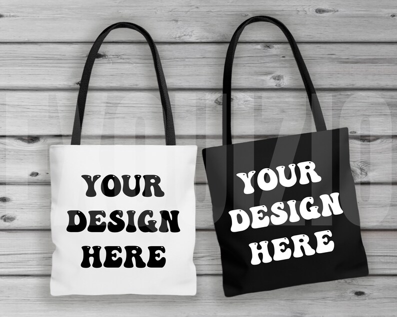 AOP Tote Mockup Bundle With Size Chart All Over Print Bag - Etsy