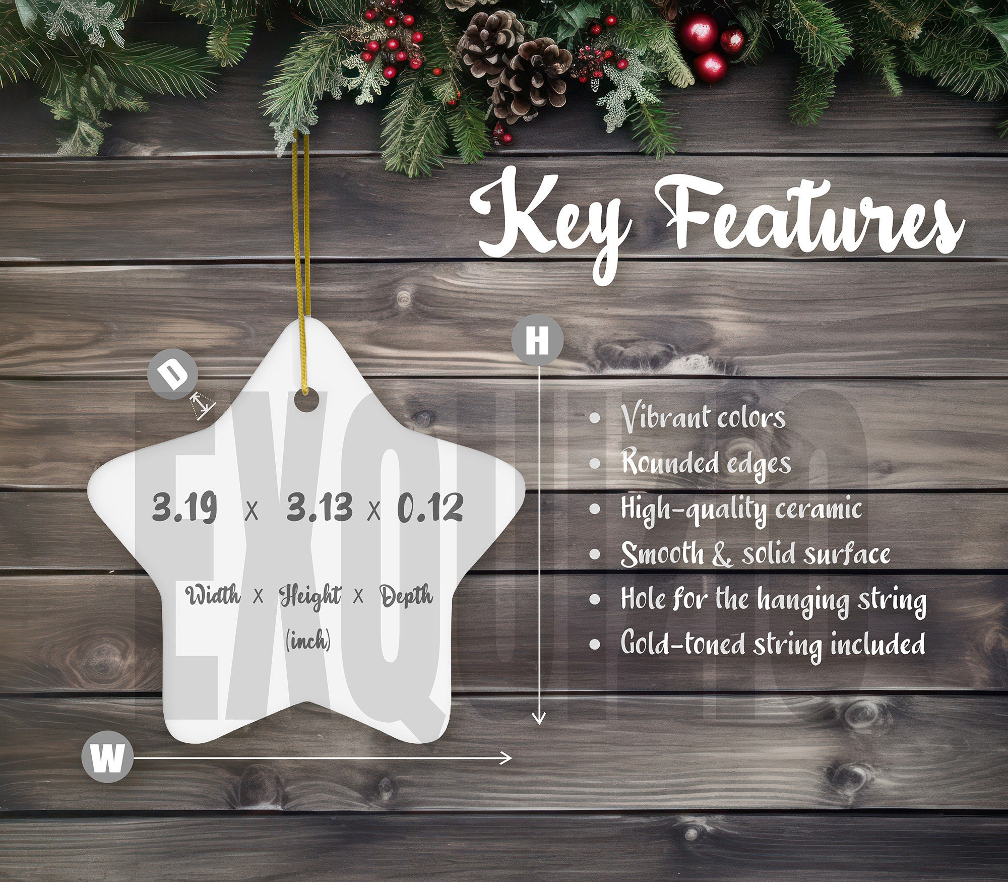 Star Ornament Size Chart and Key Features, Christmas Ornaments Size ...
