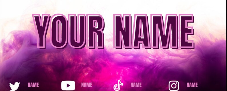 Pink Smoke Twitch Banner and Panels - Etsy
