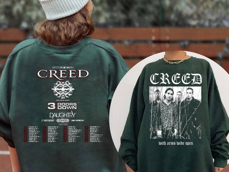 Retro Creed Band Shirt Creed Band Tour Shirt Vintage Graphic - Etsy