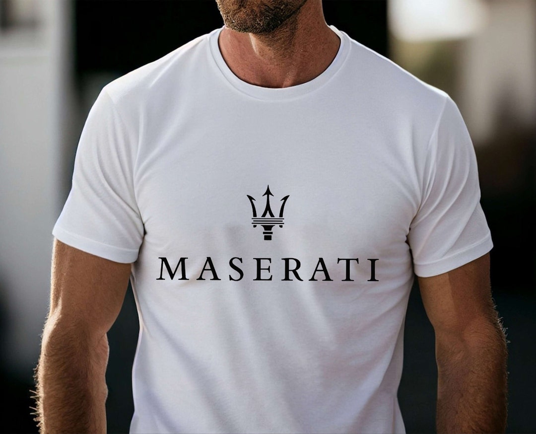 Vintage Maserati Logo Car Shirt, Luxury Car Shirt, Maserati Shirt, Logo ...
