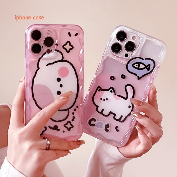 Cute Cat Phone Case - Etsy